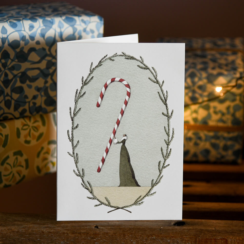 Candy Cane Christmas Card