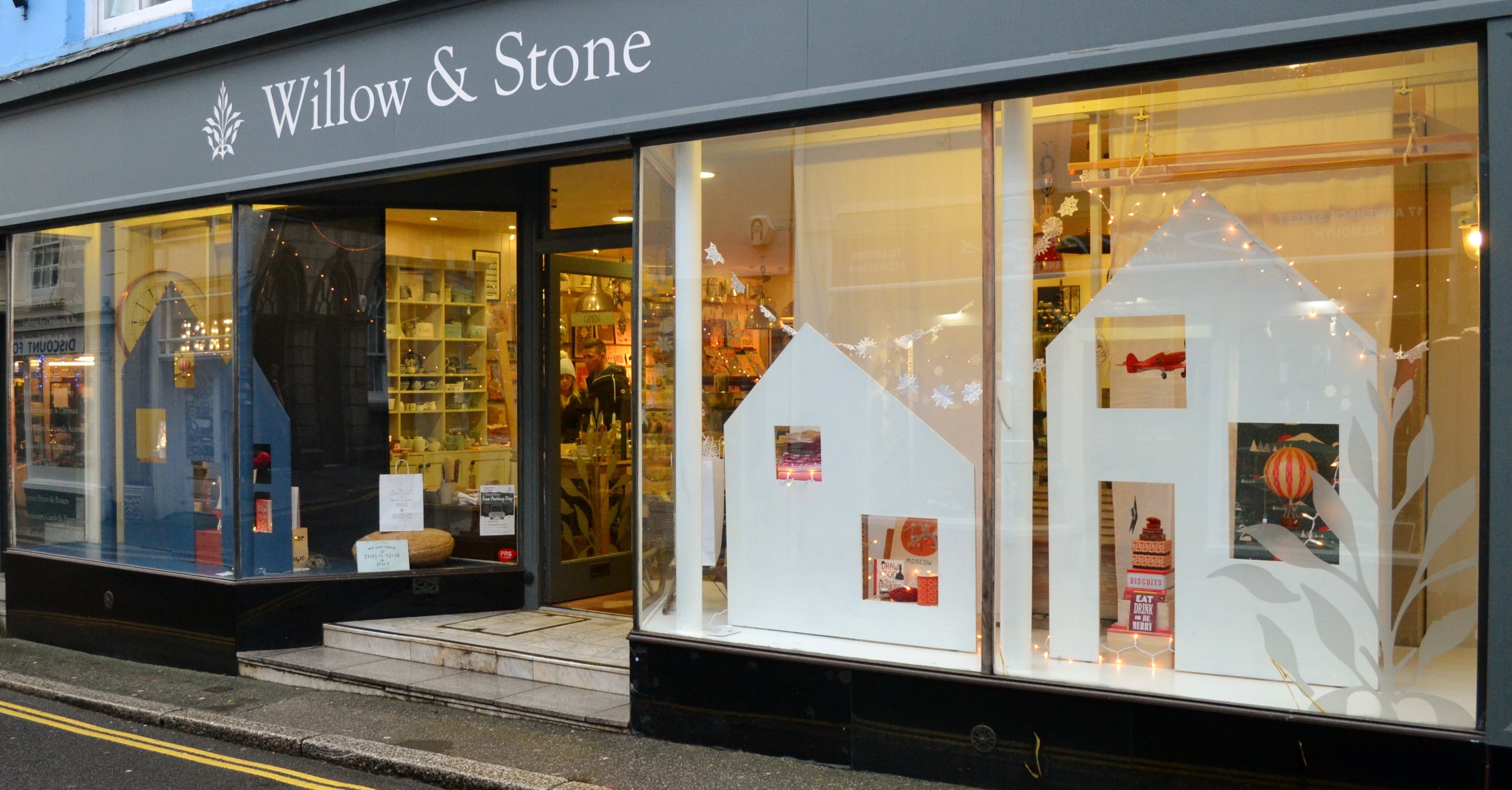 Night and Day Christmas Window Display