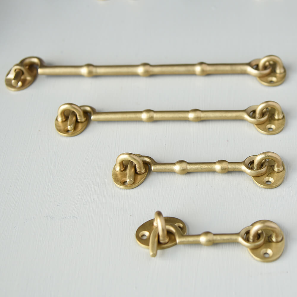 Hook and eye latch - Brass cabin hook - Shutter hook