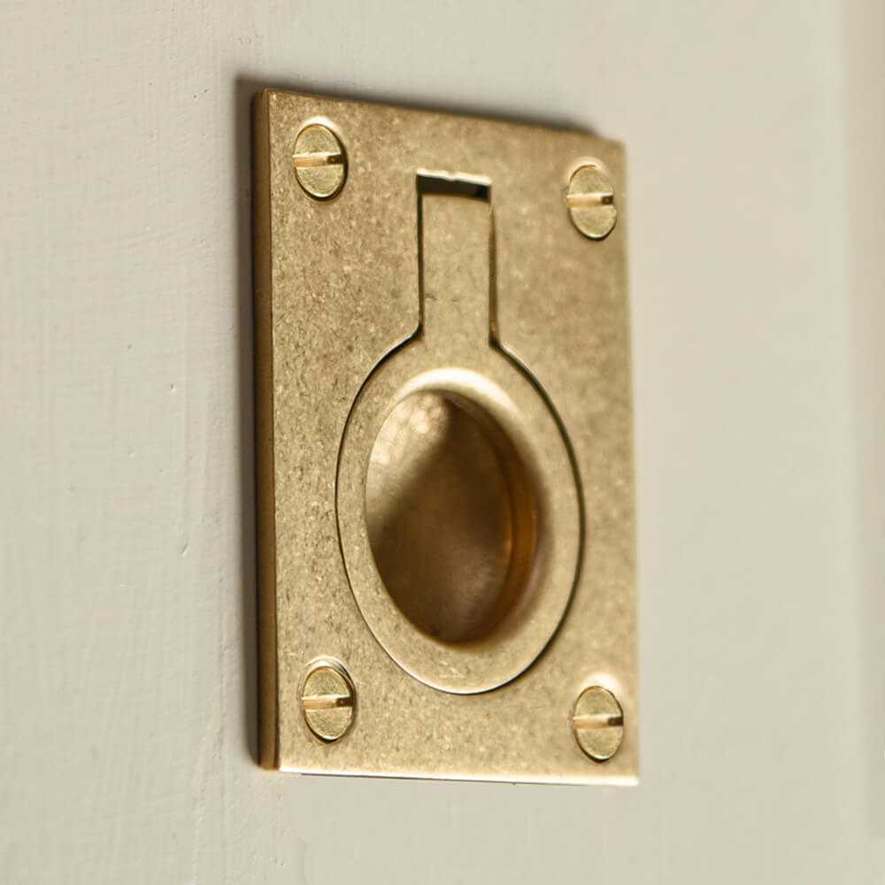 Sliding door hardware - Pocket door handle - Flush ring pull