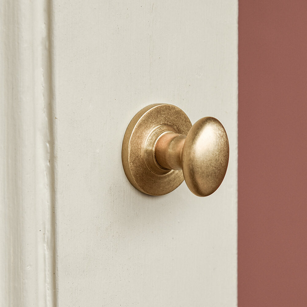 Bathroom door lock - Privacy lock - Antique brass bathroom lock