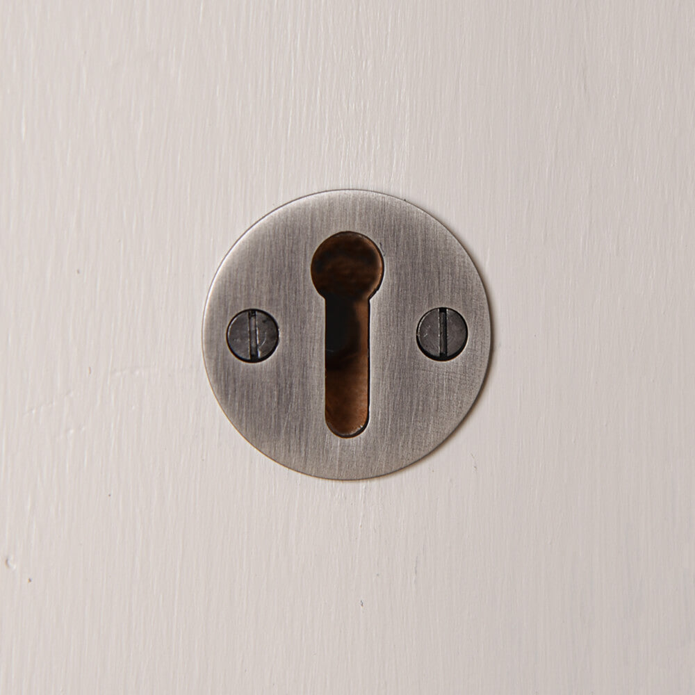 Keyhole escutcheon - Antique nickel - Keyhole surrounds