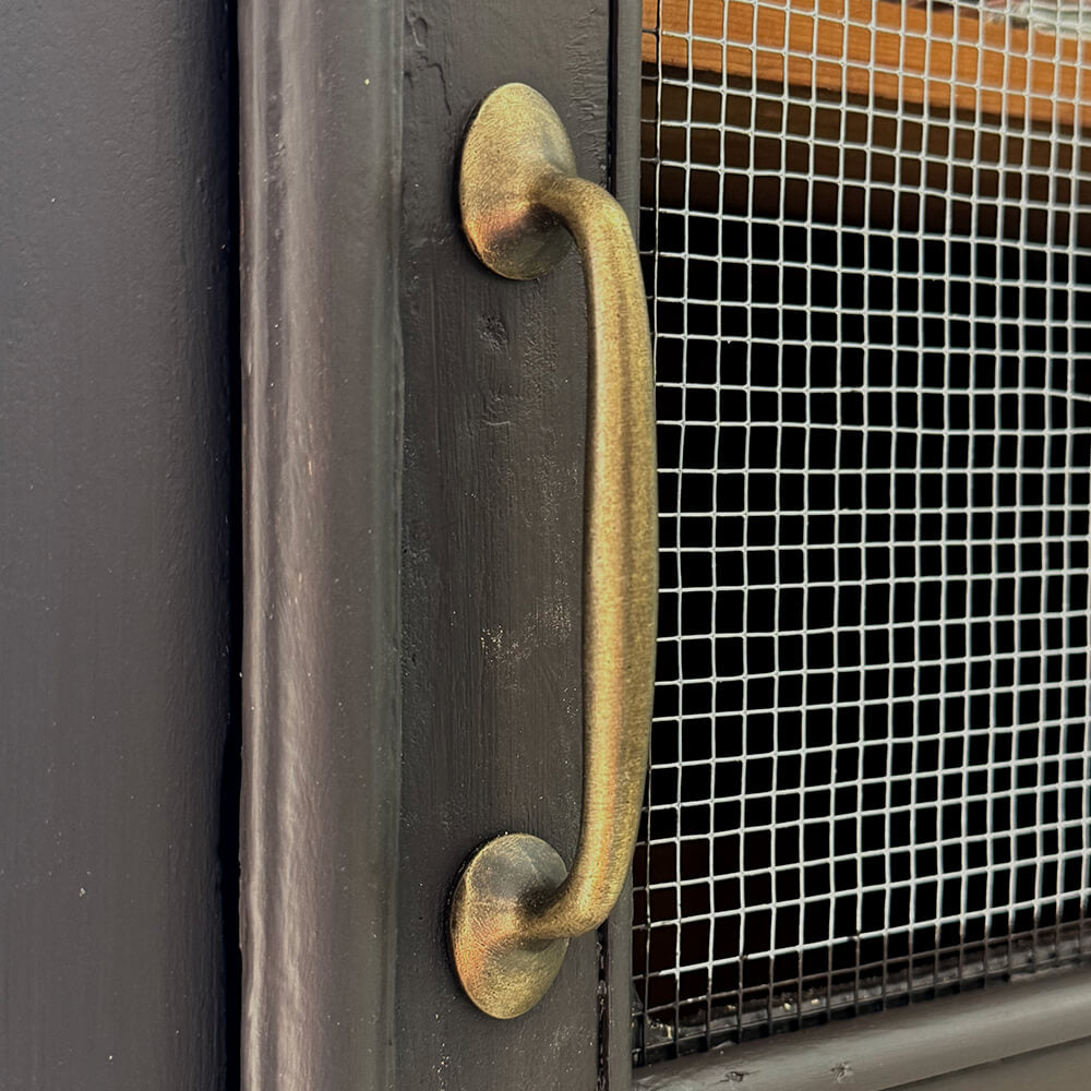 Aged brass drawer handle | Curved pull handle