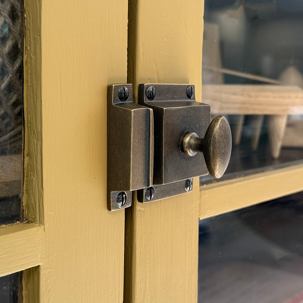 Burnished Brass Sprung Oval Cabinet Latch