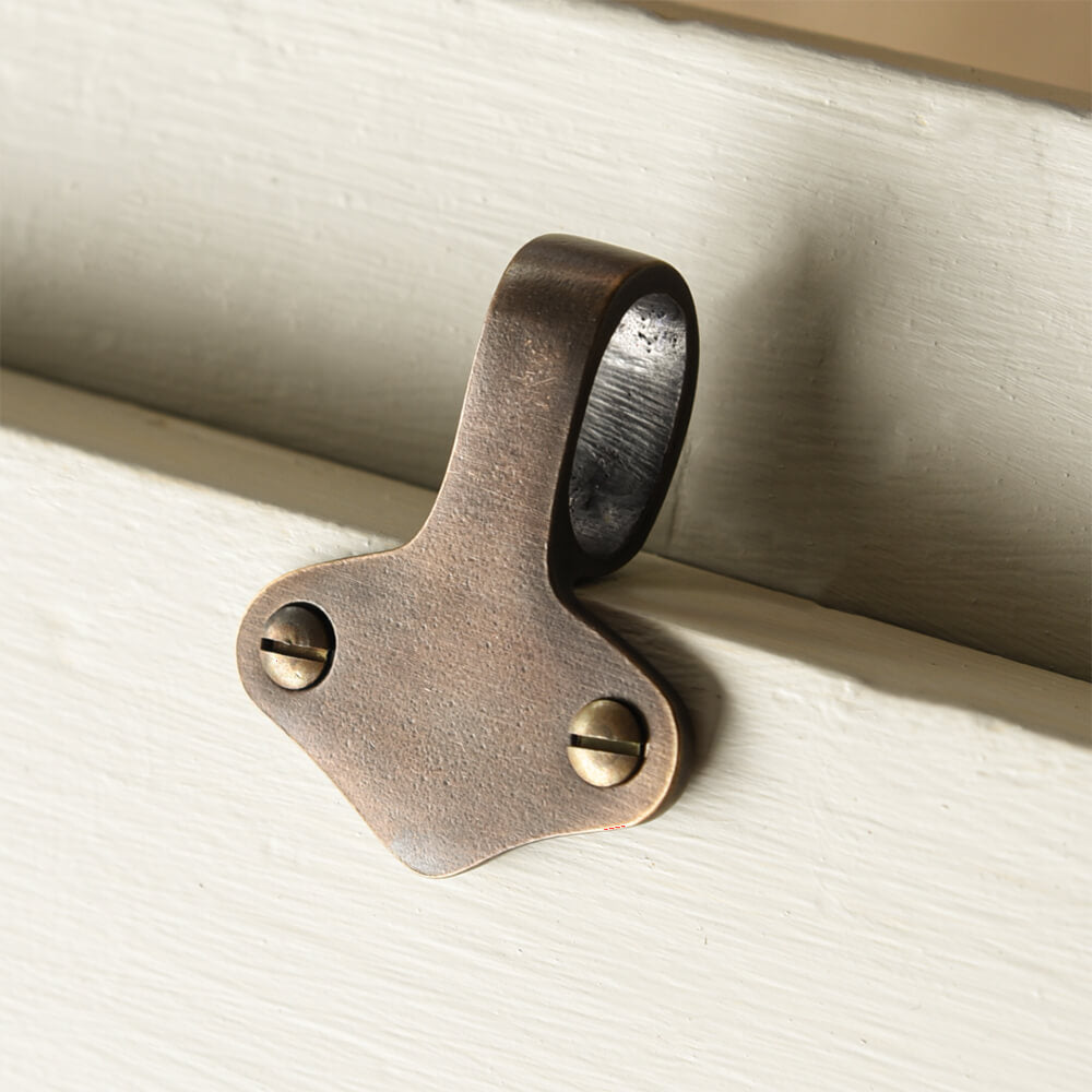 Sash window handle - Sash ring pull - Antique brass sash lift