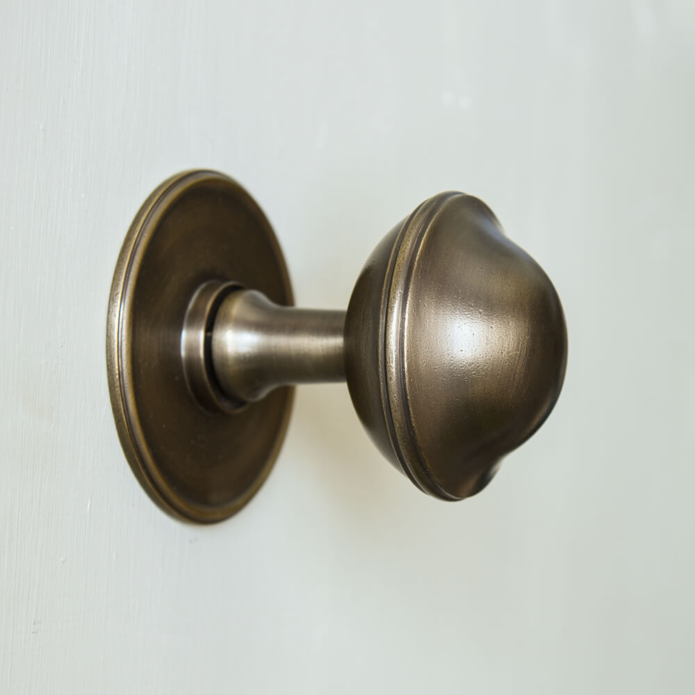 Door pull - Door centre knob - Antique brass door pull