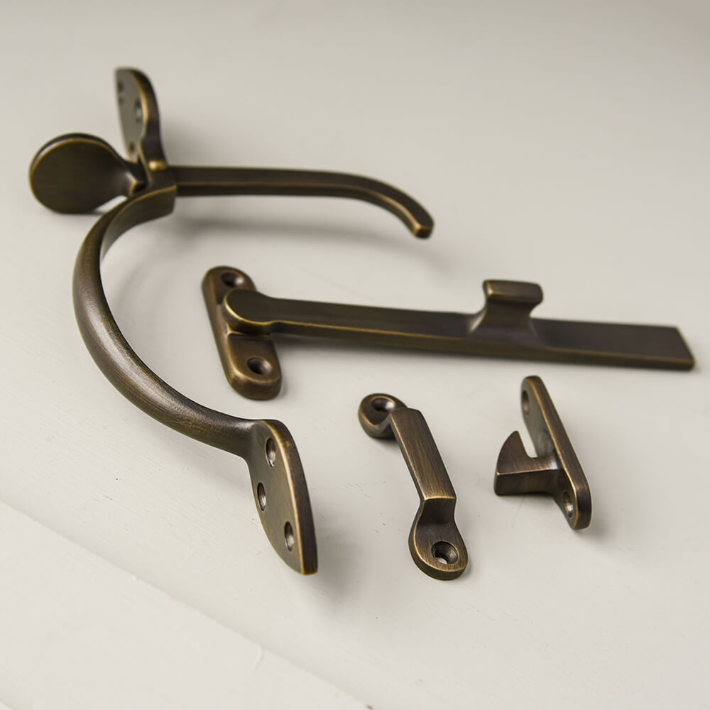 Suffolk latch - Antique brass door latch - Gate thumb latch