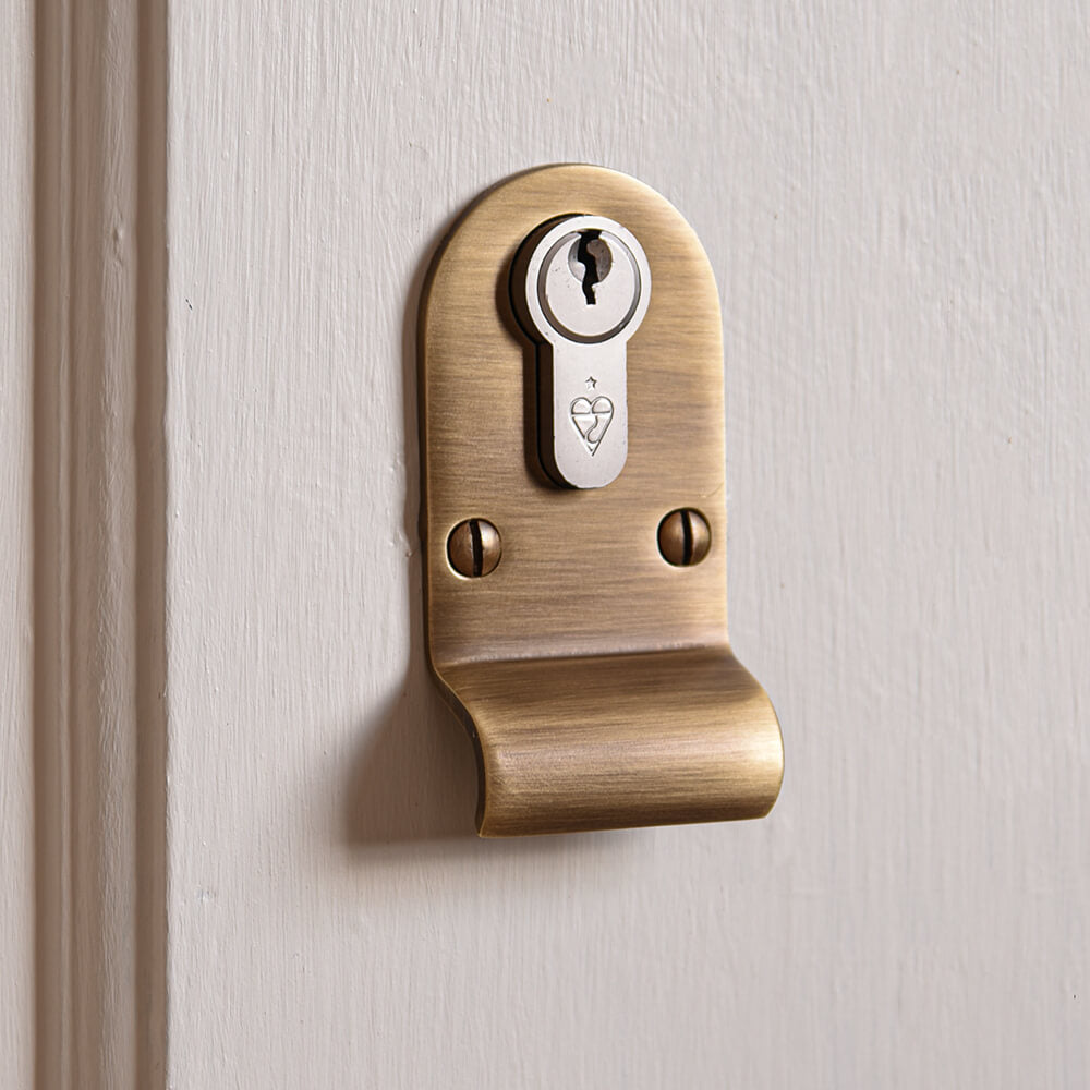 Cylinder latch pull - Euro cylinder latch - Brass latch