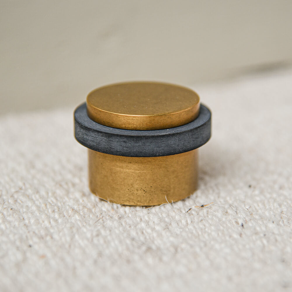 Rubber door stop - Floor mounted door stop - Brass door stop