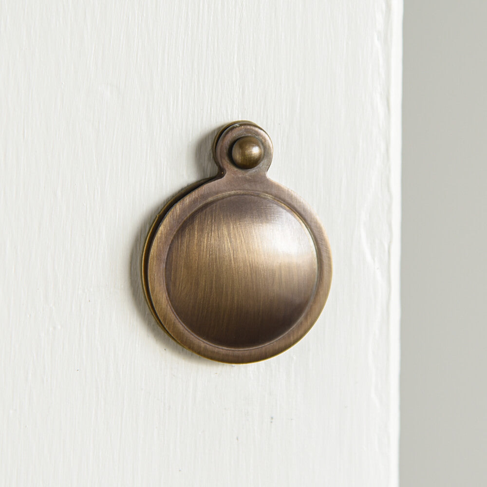 Covered escutcheon - Antique brass keyhole cover