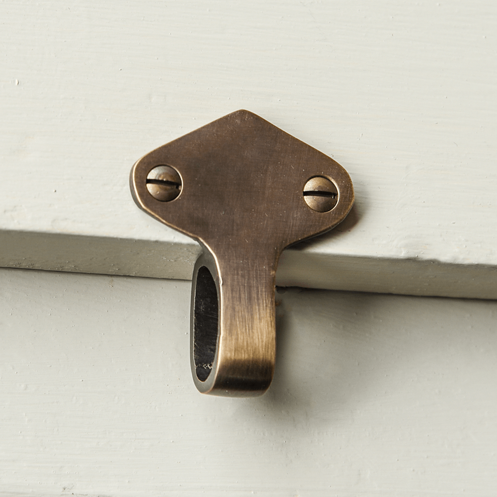 Sash window lifters - Window sash pulls - Antique brass sash lift