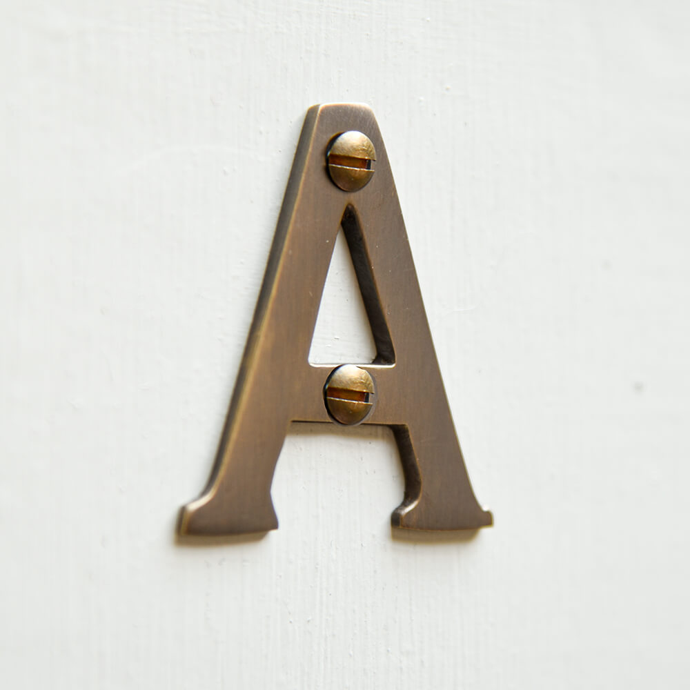 Door letters - House number letters - Brass door letters