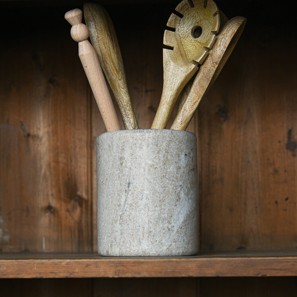 Marble Utensil Holder - Marble Pot - Utensil Holder