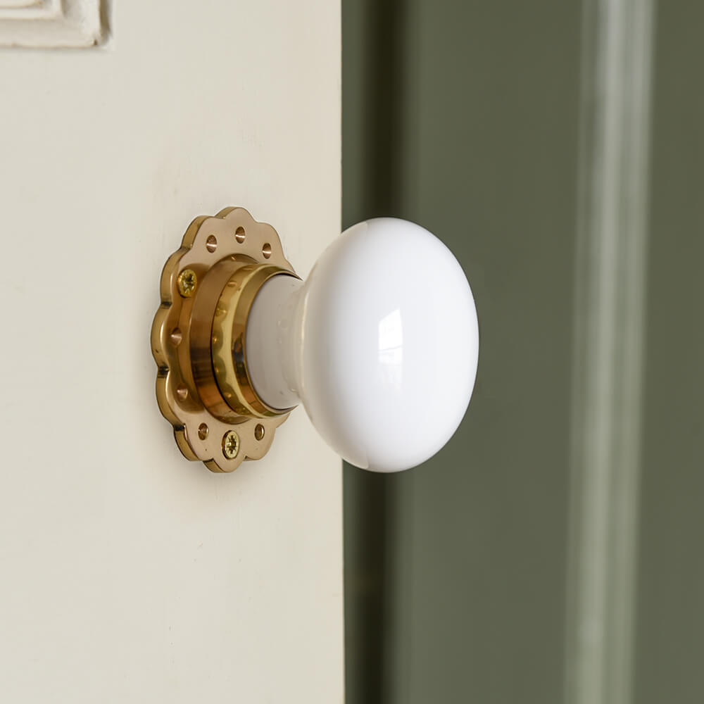 Ceramic Door Handles - White door knobs - Porcelain door knobs