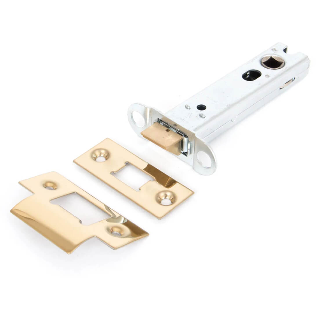 Lock Plate Brass Plated Strike Plate For Tubular Mortice Door Locks ...