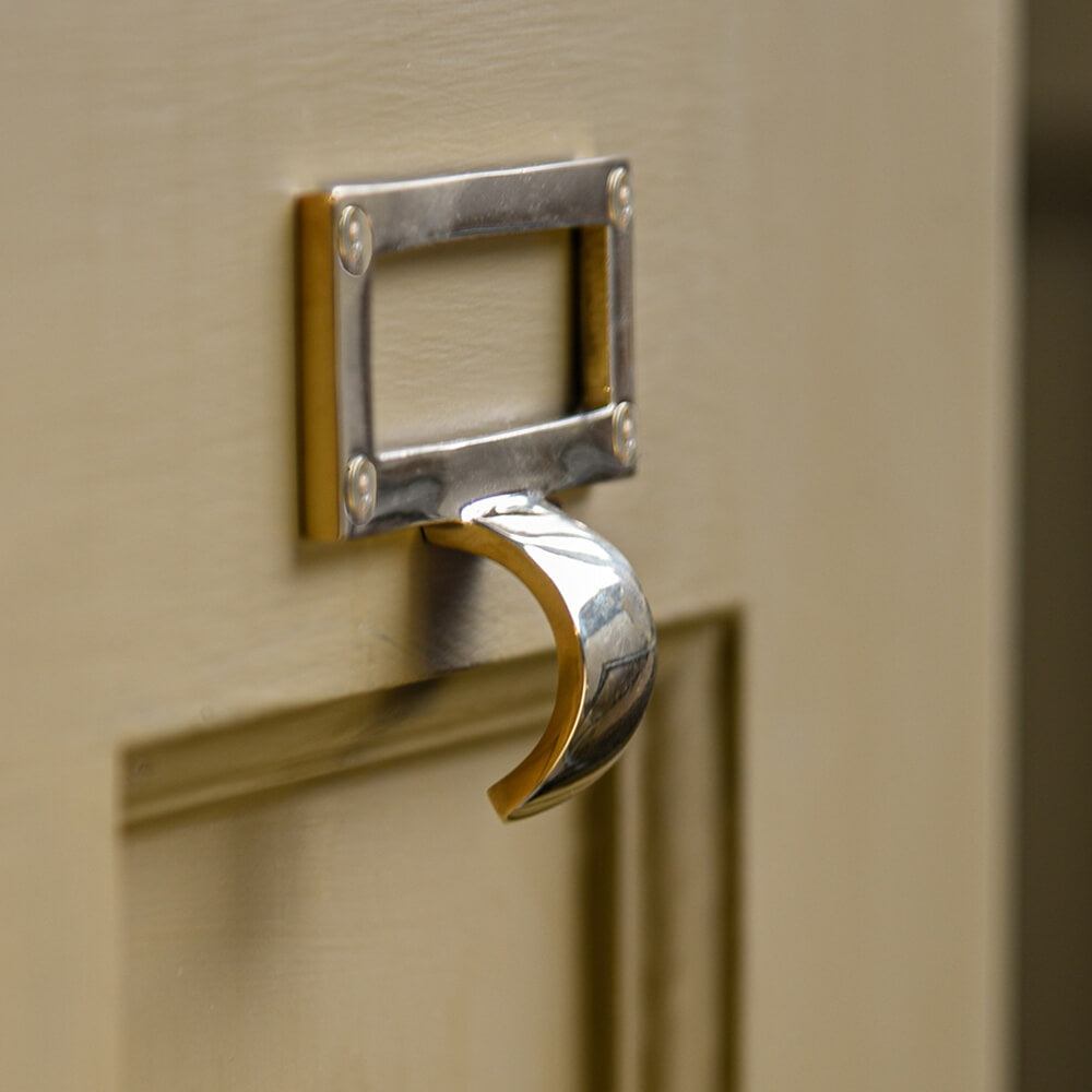 Brass Period Label Holder with Finger Pull | Drawer Label Holders