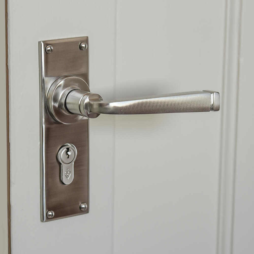 Euro lock door handles - Stainless steel lever handles