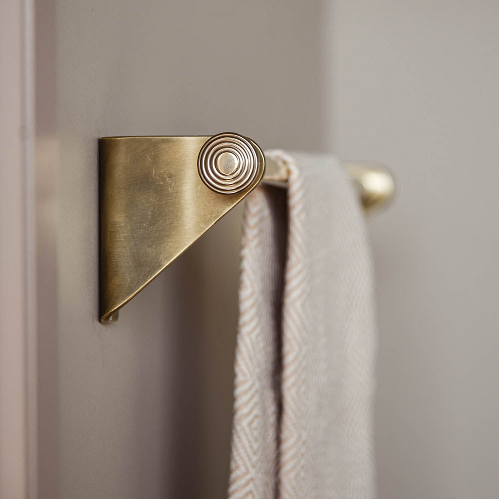 Unlacquered Solid Brass Towel & Utensil Rail | Crafted In England
