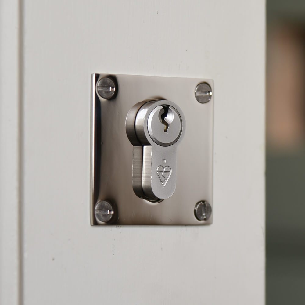 Euro escutcheon - Square escutcheon - Nickle keyhole cover