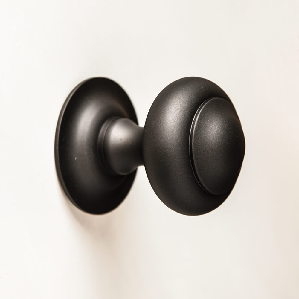 Door centre knob - Front door pull knob - Black door pull
