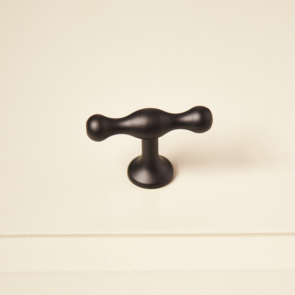 Black T Bar Handles - T bar cabinet knob - Black drawer knobs