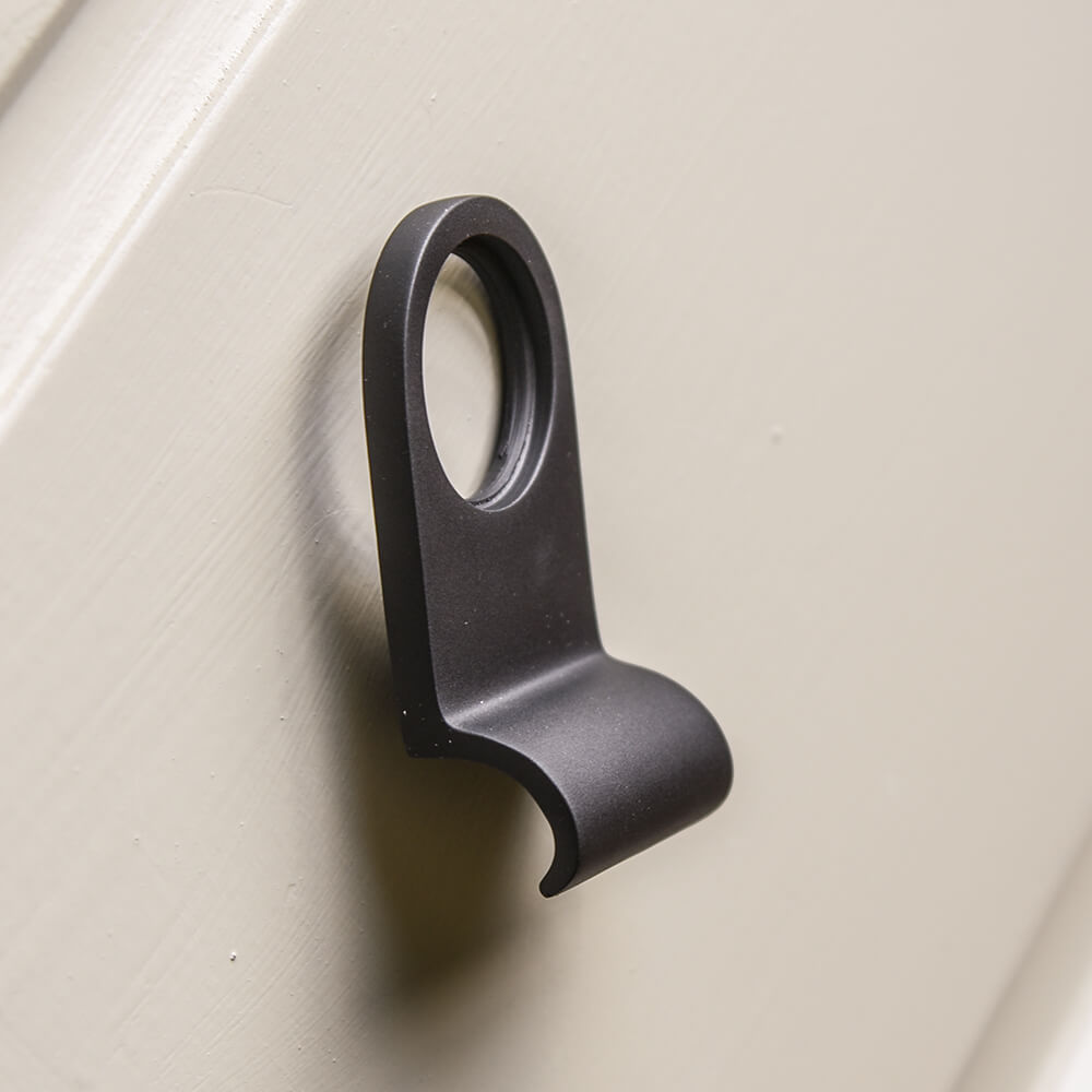 Cylinder pull - Door latch pull - Black cylinder pull