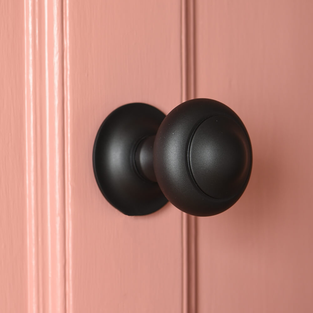 Door centre knob - Front door pull knob - Black door pull