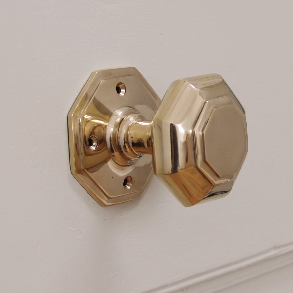 Brass Door Knobs | Large Door Knobs | Octagonal Door Knobs