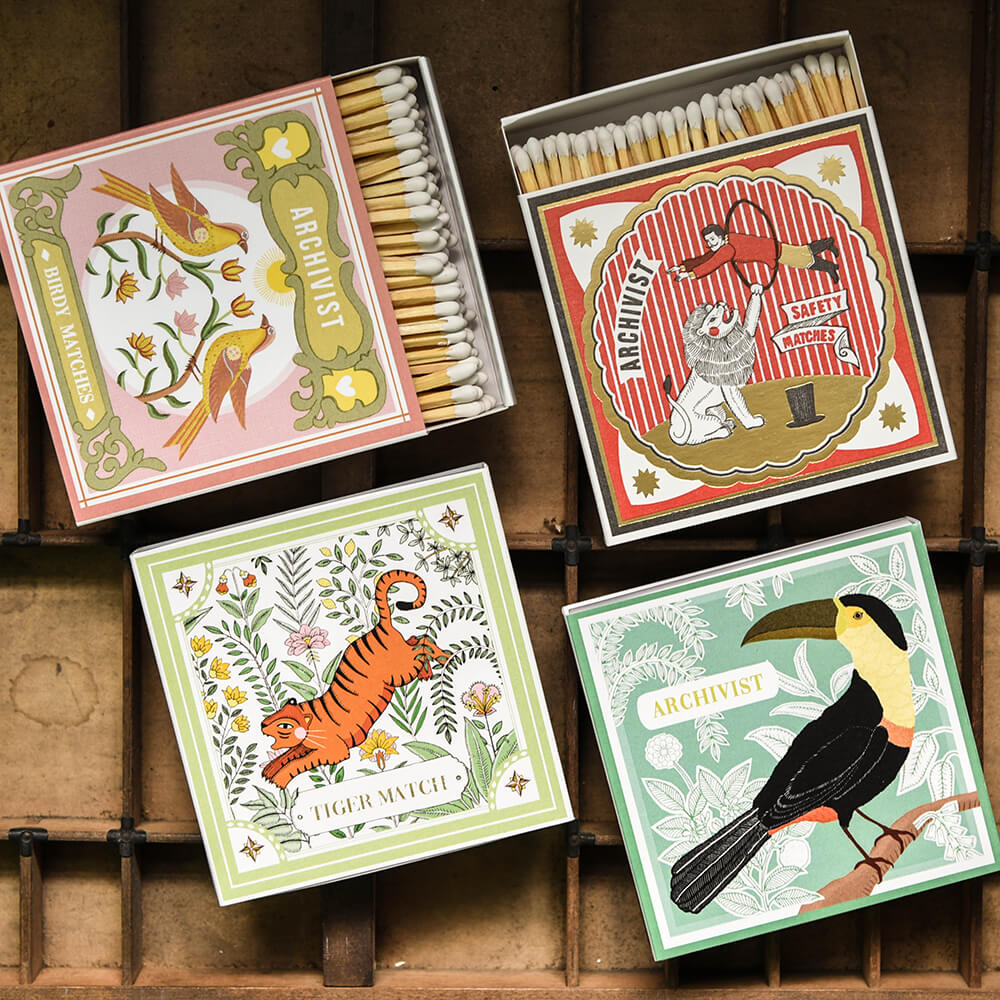 Candle matches - Decorative matchboxes - Long matchsticks