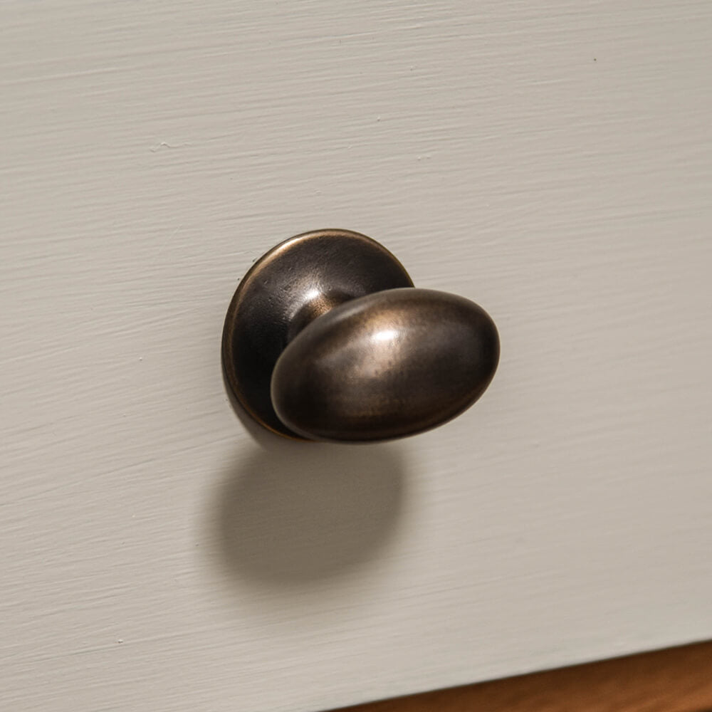 Oval Cabinet Knobs Solid Bronze Oval Knob With Beveled Round Base
