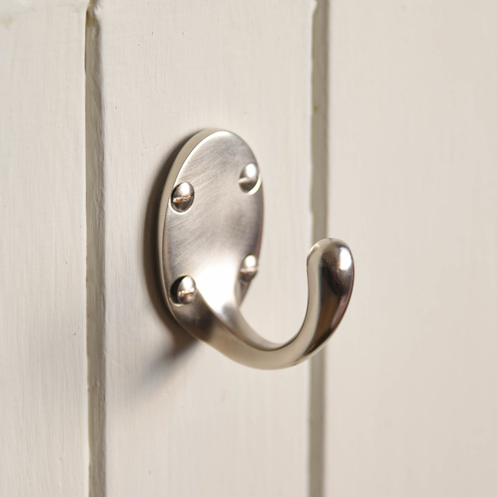 Clothes hook | Wardrobe hook | Satin nickel coat hooks