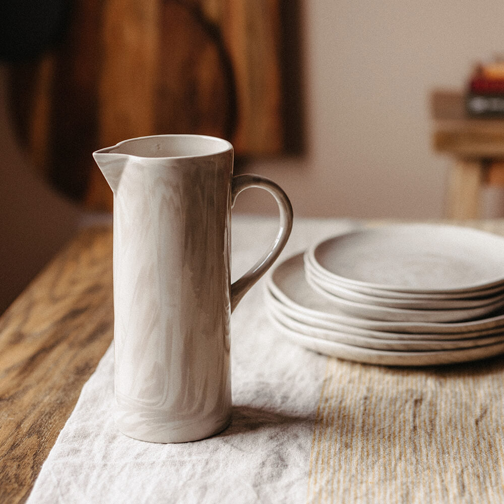 Tall jug - Tall ceramic jug - Marble jug