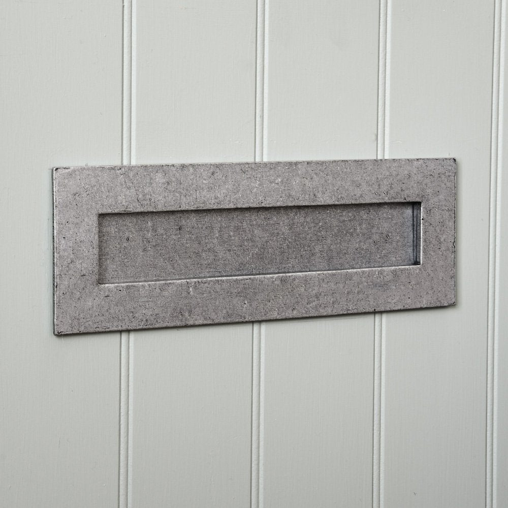 Letter plate - Front door letterbox - Pewter letter box