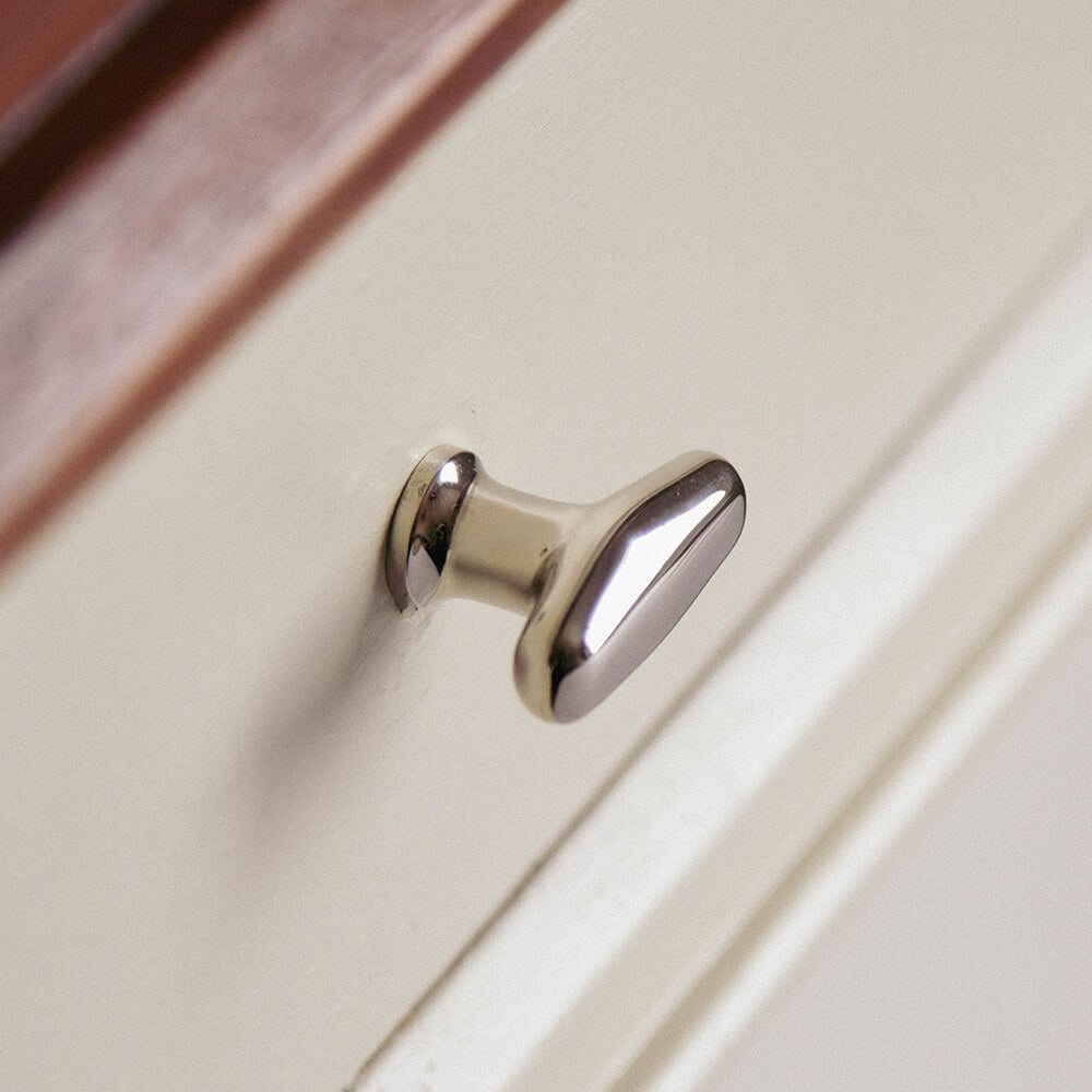 Bathroom cupboard knobs - Oval drawer knobs - Nickel
