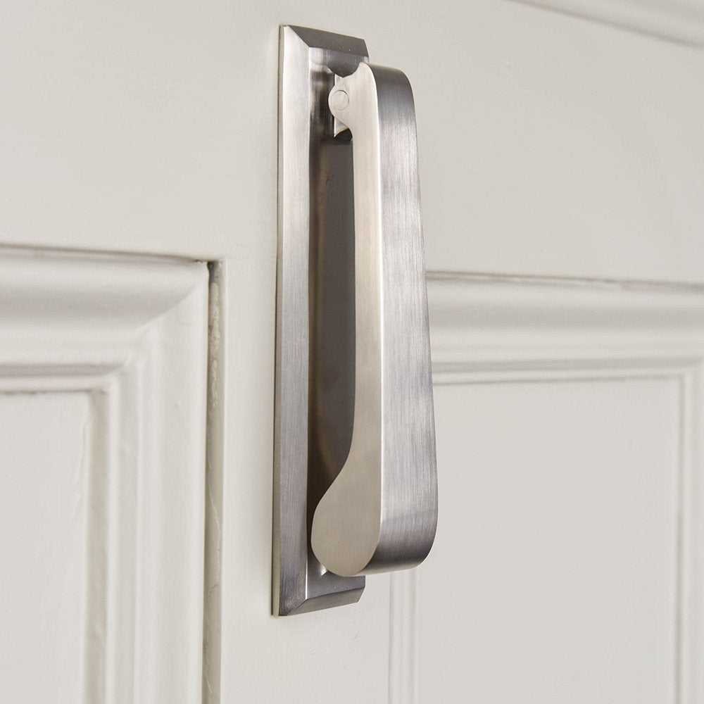 Door knocker - Slim door knocker - Brushed nickel door knocker