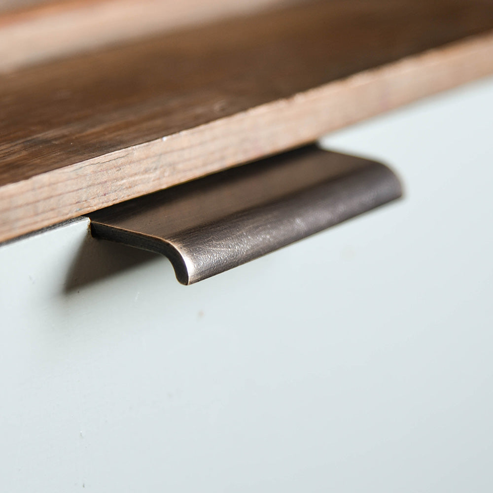 Brass cabinet pull - Recessed pull handle - Drawer edge pull