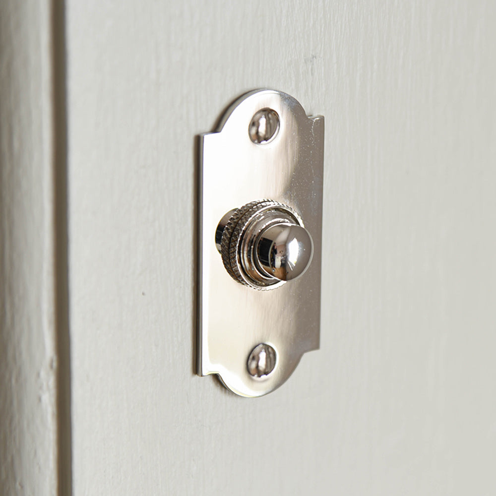 Wired Bell Push | Traditional Door Bell | Nickel Doorbell