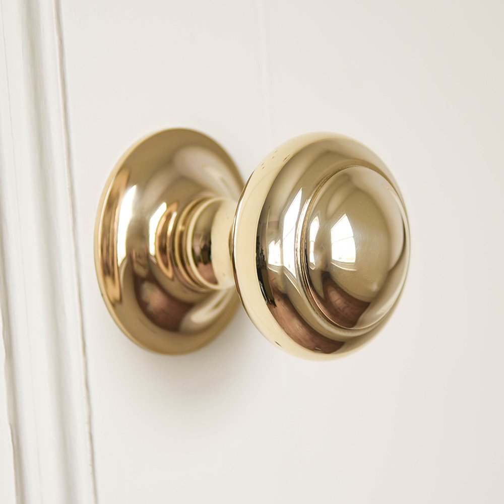 Brass door pull - Front door centre knob - Large door pull