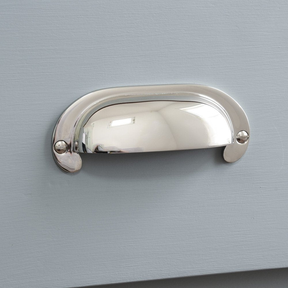 Kitchen handles - Nickel cup handle - Curved drawer handle