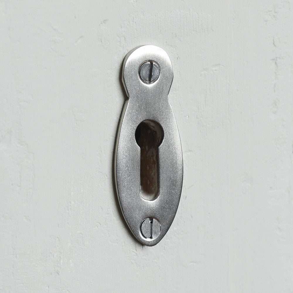 Keyhole Plate | Teardrop Escutcheon | Brushed Nickel Escutcheon