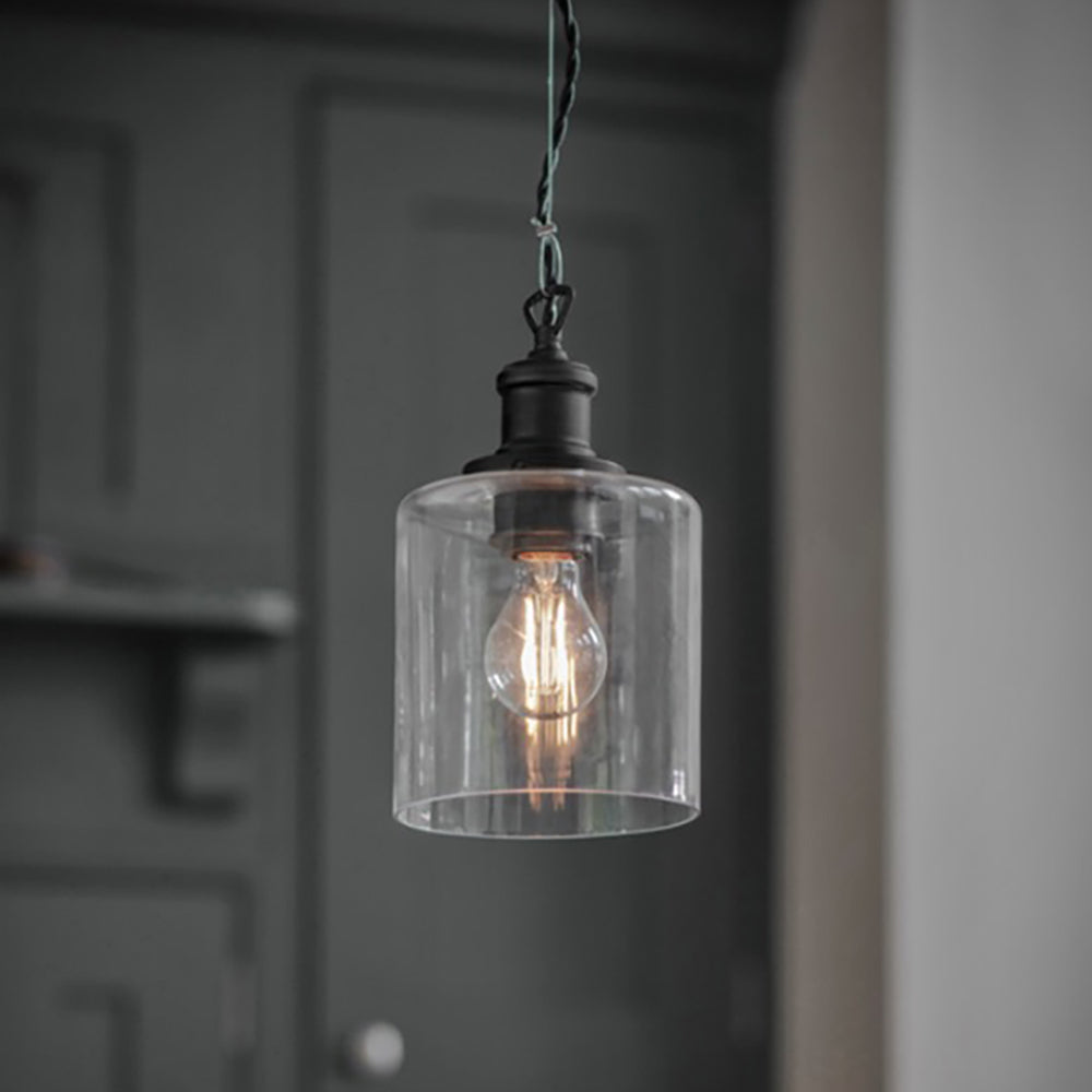 Glass pendant light - Cylinder pendant light - Cylinder light