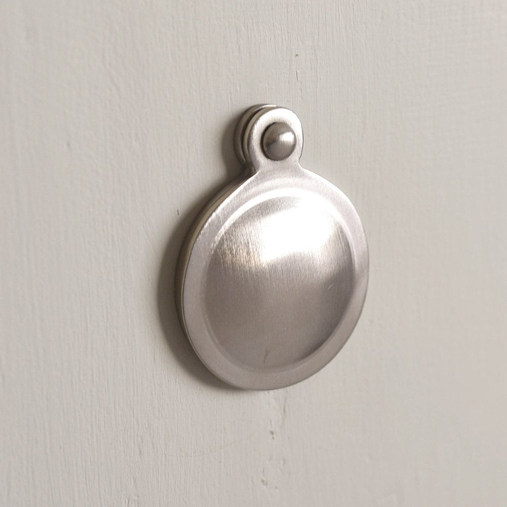 Keyhole cover - Round escutcheon - Brushed nickel escutcheon
