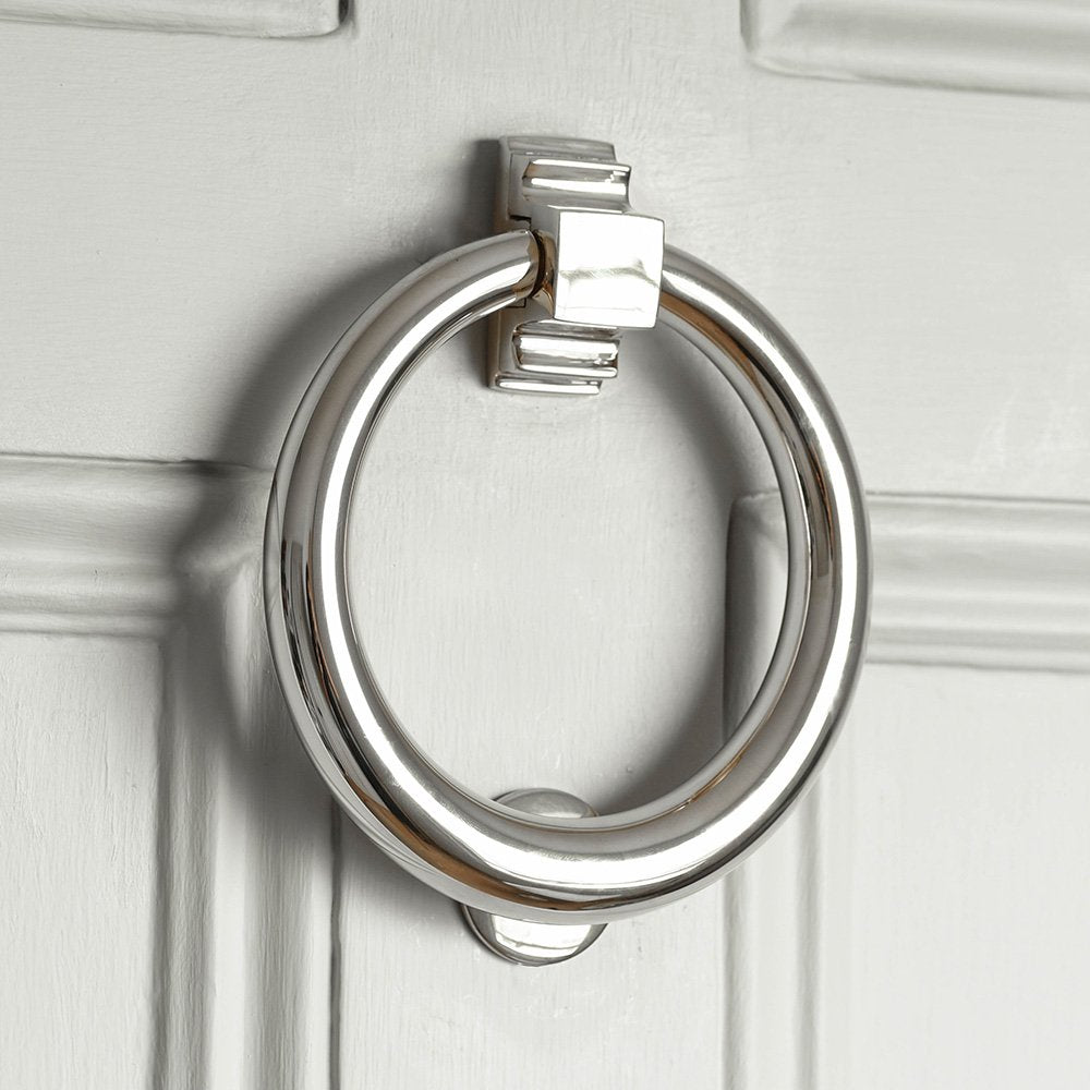 Front door knocker - Large door knocker - Nickel door knocker