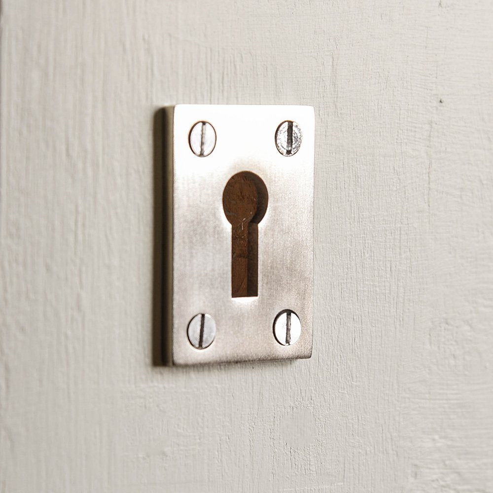 Keyhole cover - Keyhole cover plate - Satin nickel escutcheon